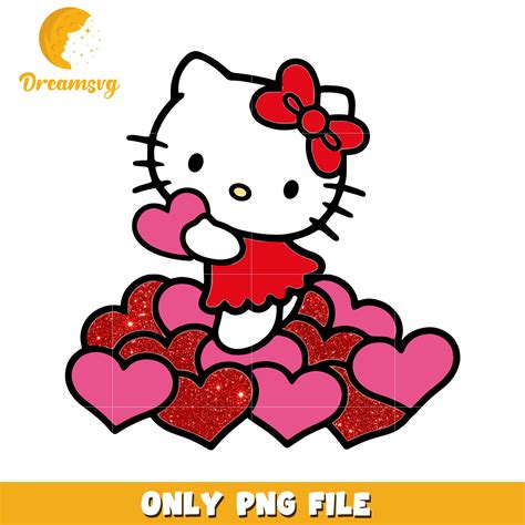 Hello Kitty Png Valentines Hearts Dreamsvg Store