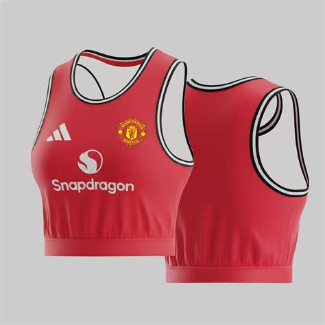 Manchester United 2025 26 Crop Jersey Red Devil Fashion Womens