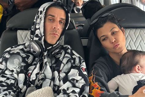 Kourtney Kardashian Cuddles Son Rocky In New Photo With Travis Barker