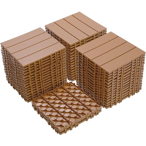 Expressthrough Plastic Interlocking Deck Tiles 1200x1200pack Of 44 Patio Flooring