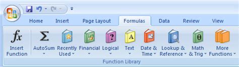 How To Create A Formula In Excel With The Function Library In Excel