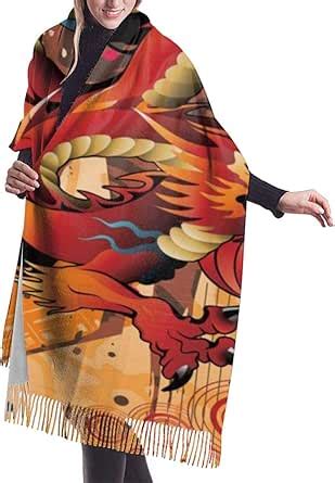 Drache Asiatische Japanische Chinesische Kultur Schal Mit Quasten Klassisches Schals And Tücher