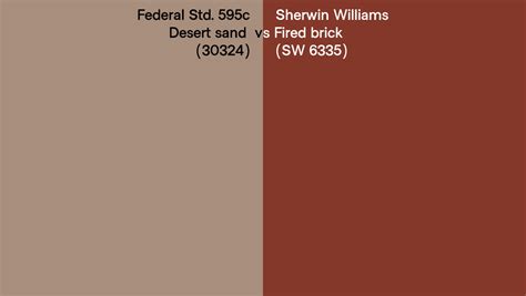 Federal Std 595c Desert Sand 30324 Vs Sherwin Williams Fired Brick