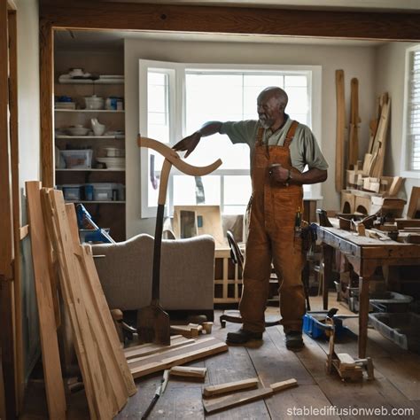 Carpenter Working In A Living Room Stable Diffusion Online