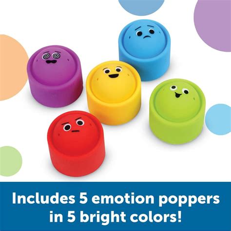 Learning Resources Rainbow Emotion Fidget Poppers 5 Pieces Ages 3