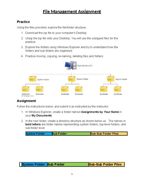 File Management Assignment 2 Practice Using The Files Provided