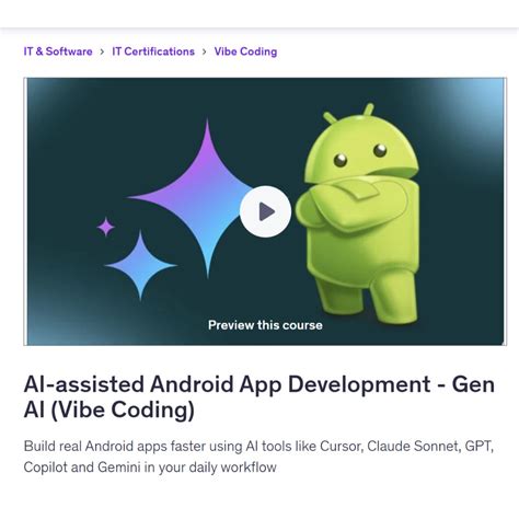 Jual Vibe Coding Video Course Ai Assisted Android App Development Gen