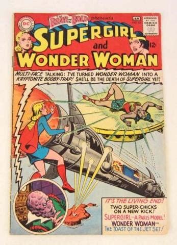 1966 Supergirl And Wonder Woman 63 Comic Book 12 Cent Cover 1563609966