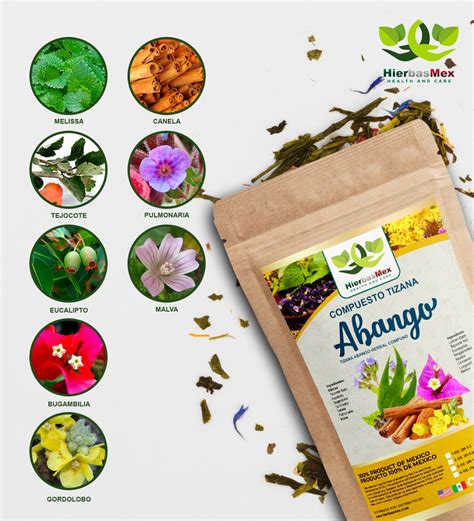 Compuesto Herbal Tizana Abango 4 Onzas Bolsa De Hierbas Para Té Tizana Abango Hierbasmex 🇲🇽