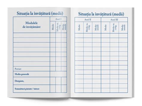 Carnet De Elev Pentru școala Postliceală Aperta