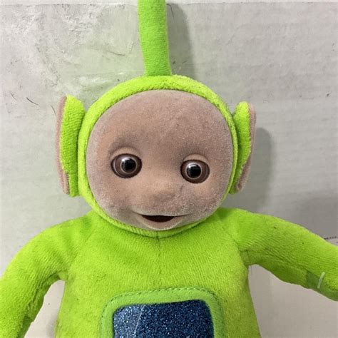 1998 Dipsy Teletubby Plush With Flocked Velvety Depop