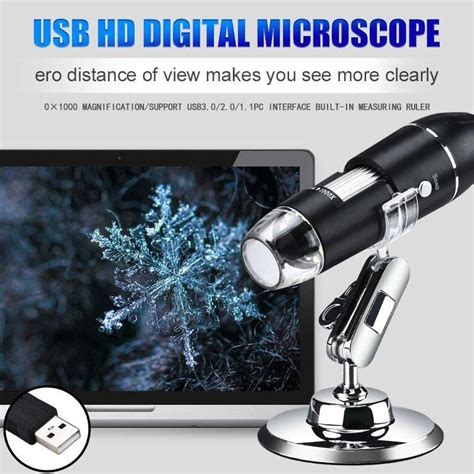 Lab Microscope Slides 1600x Usb Digital Handheld Portable Electron Microscope Camera Soldering