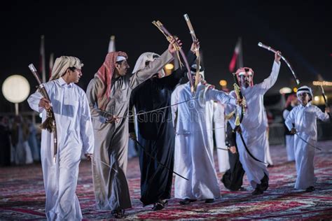 Traditional Bedouin Sword Dancing Editorial Photo Image Of Culture