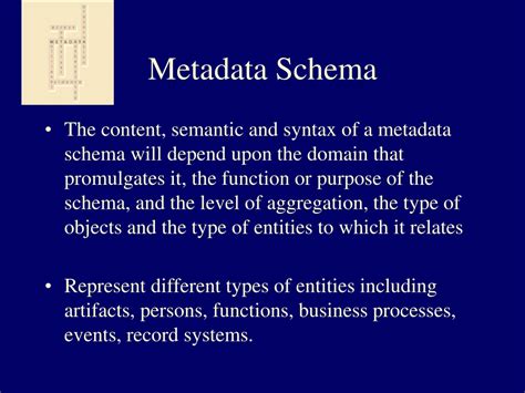 Ppt Metadata Setting The Scene Or A Basic Introduction Powerpoint