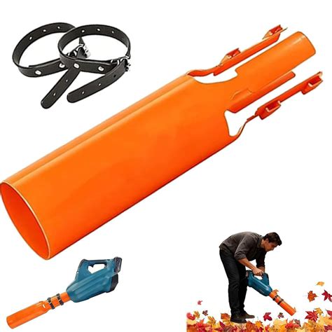 Orange Leaf Blower Attachment Round Leaf Blower Air Booster Blade Blower Air Flow Amplifier 2