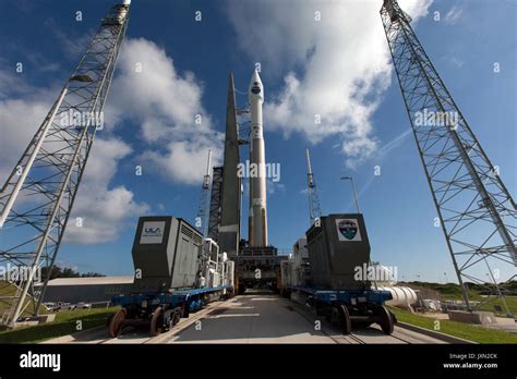 The United Launch Alliance Atlas V Rocket Is Positions At Space Launch