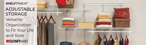 Closetmaid 2075 Shelftrack Adjustable Closet Organizer Kit 5 Feet To 8