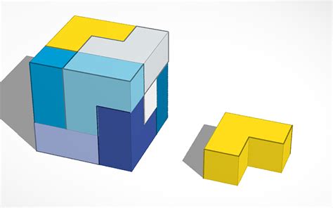 3d Design Mini 3d Puzzle Cube Plan Toys Tinkercad