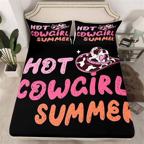 Yst Western Fitted Sheet Twin For Girls Women Lady Hot Cowgirl Summer