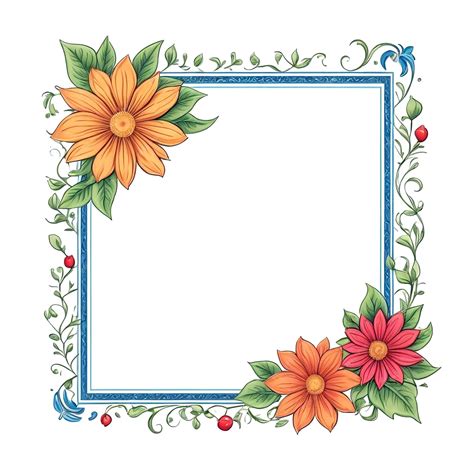 Premium Photo Page Border Illustration With White Background