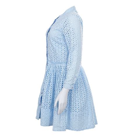 Vestido Michael Kors Renda Azul Brechó De Luxo Prettynew