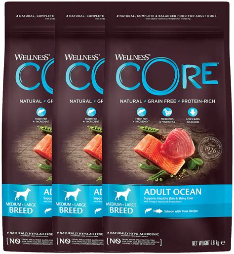 Сухой корм Wellness CORE Grain Free Adult Ocean Medium/Large из лосося ...