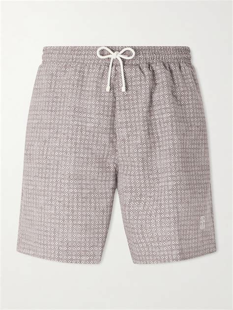 Brunello Cucinelli Straight Leg Mid Length Logo Embroidered Printed