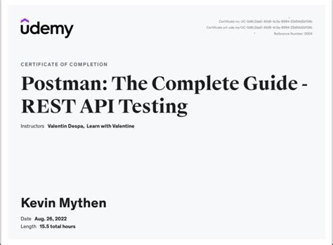 kevin mythen on linkedin postman udemy automatedtesting api
