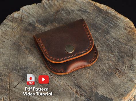 Leather Coin Pouch Video Tutorial Simple Leather Coin Purse Pdf