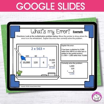 Multiplication Error Analysis Area Model X Digits Print Digital