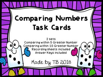 Comparing Numbers Task Cards By Made By TB Teachers Pay Teachers