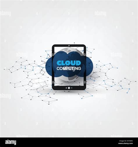 Cloud Computing Design Digital Network Connections Technology