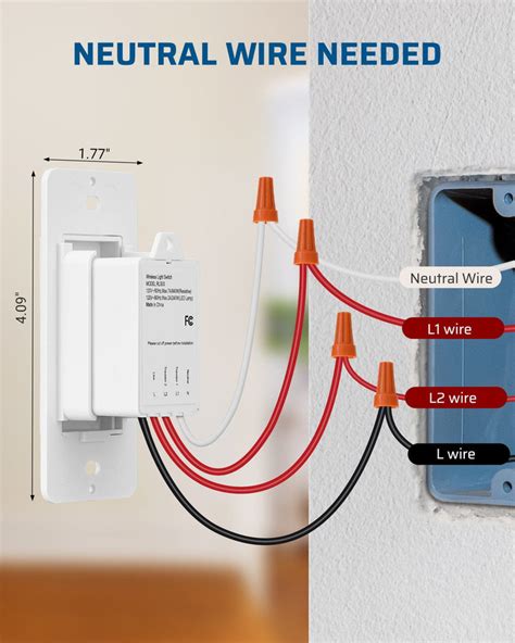 Deweneils 3 Way Wireless Light Switch 125v Wireless Light Switch And