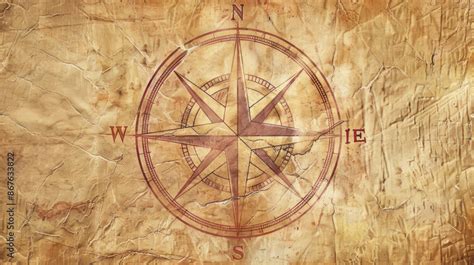 An Ancient Compass Rose Is A Circular Drawing On A Map That Shows The Directions North South