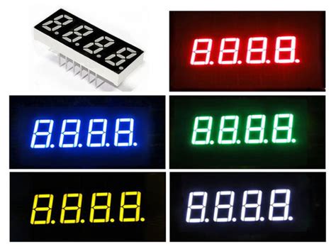 Red Color Four Digit 7 Segment Display 056 Inch For Led Indicator