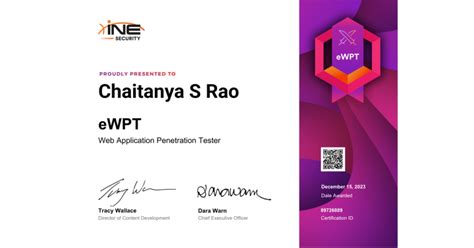 Chaitanya S Rao On Linkedin Web Application Penetration Tester • Chaitanya S Rao • Ine Expert It…