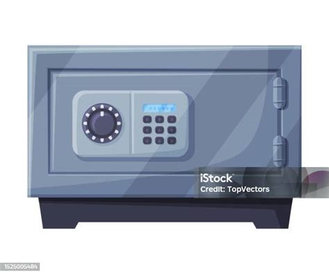 귀중한 물체 벡터 일러스트레이션을 확보하기 위한 닫힌 금속 금고 또는 금고 강철에 대한 스톡 벡터 아트 및 기타 이미지 강철 개념 고체 Istock