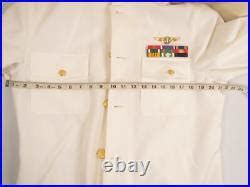 Us Navy Dress White Choker Service Uniform Coat Nwt Trousers Impressive