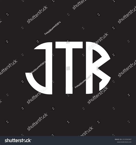 Jtr Letter Logo Design On Black Stock Vector Royalty Free 2133591947