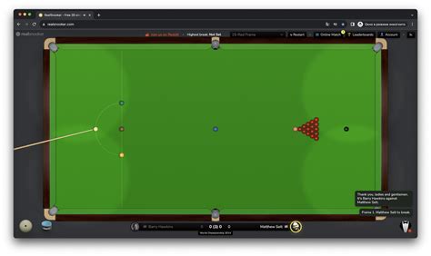 Realsnooker Windows Mac Linux Web Game Indiedb