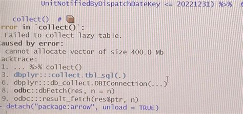 Failed To Collect Lazy Table Dbplyr Sql Connection General Posit