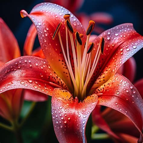 Premium Ai Image Professional Color Gradient Lily Closeup