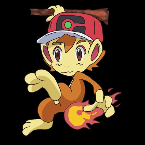 Ash As Chimchar By Zatedraw On Deviantart