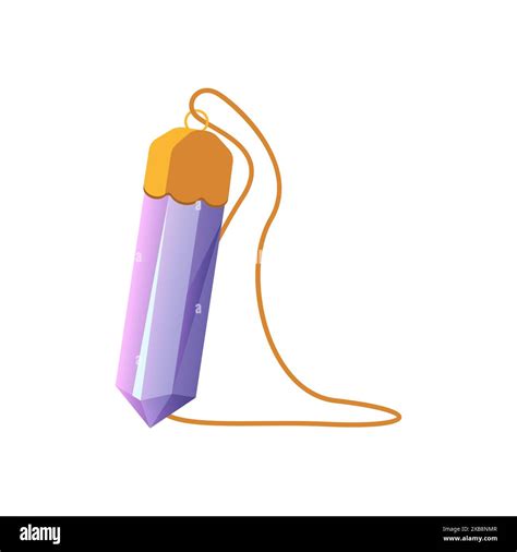 Magic Talisman Of Magician And Wizard Purple Crystal On Gold Chain