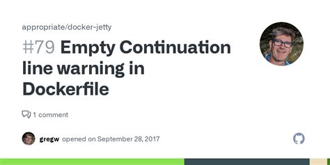 Empty Continuation Line Warning In Dockerfile · Issue 79 · Appropriate