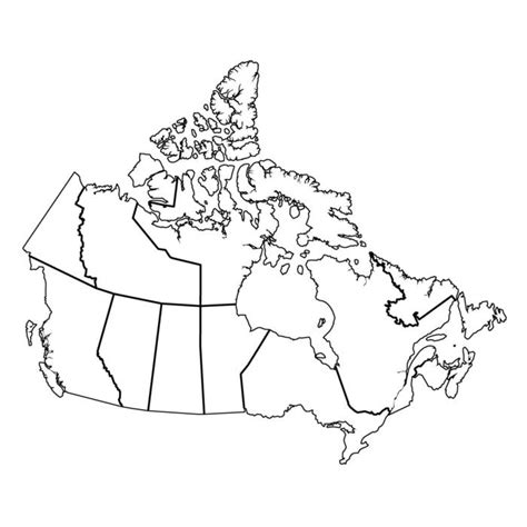 Canada Map Outline Vector Art Icons And Graphics For Free Download
