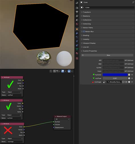 using the attribute node to access images materials and textures