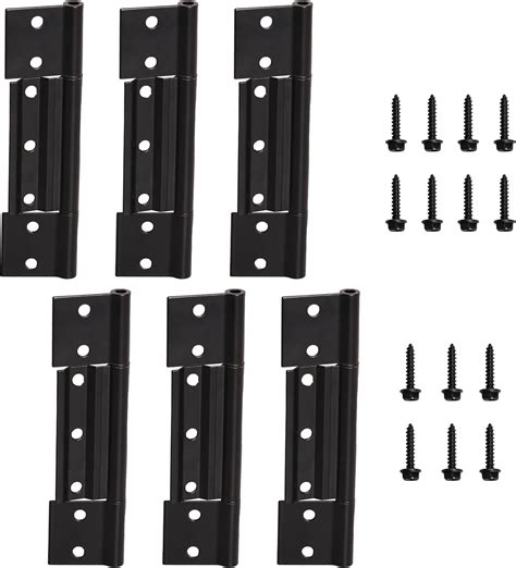 6 Pack Black Screen Door Hinge 1 8 In Larson Grooved Center Residential Storm Door Hinge