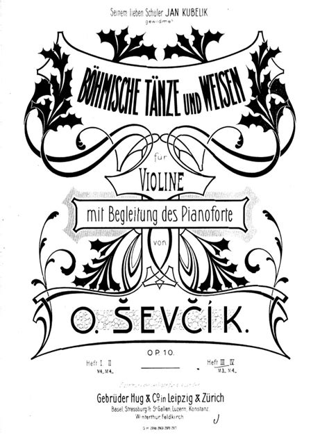 Sevcik Otakar Opus 10 Czech Dances And Airs Nos 4 6 Pdf