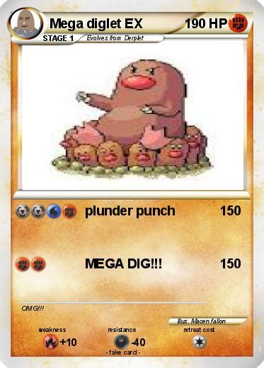 Pokémon Mega Diglet Ex 1 1 Plunder Punch My Pokemon Card